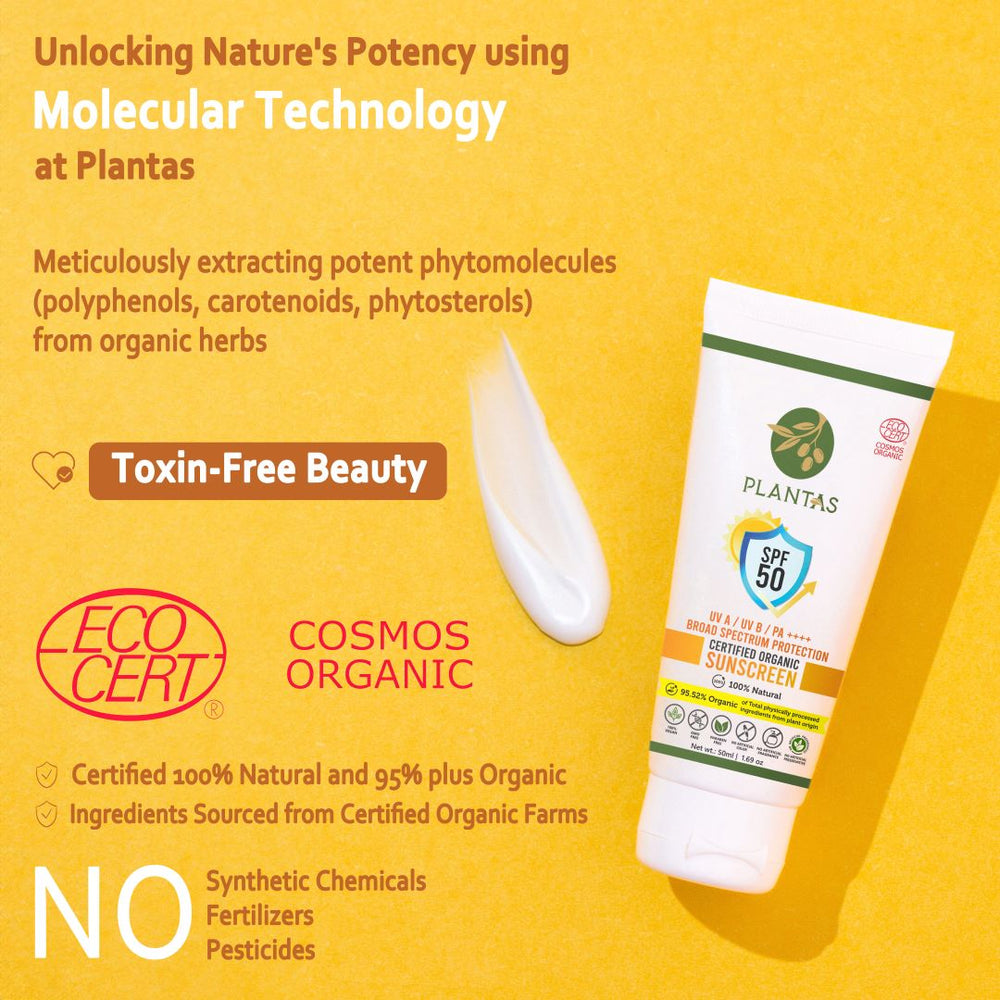 Buy Organic Sunscreen SPF50 | Plantas Care