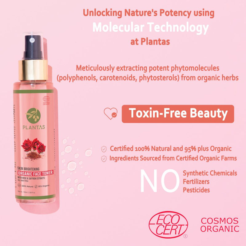 Organic Face Toner - Skin Brightening | Plantas Care
