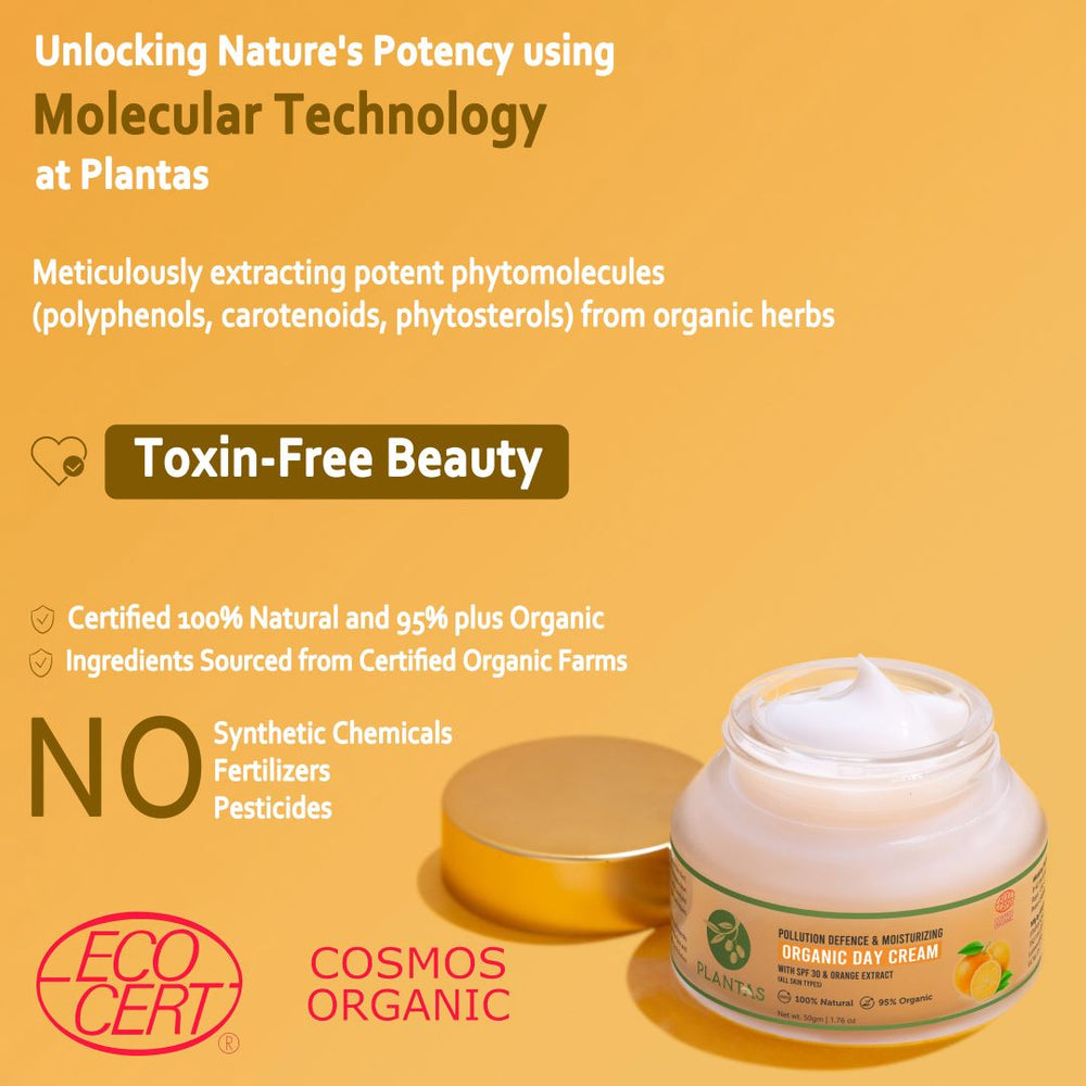 Buy Organic Day Cream with SPF 30 For Pollution Defence 50g | Plantas Care