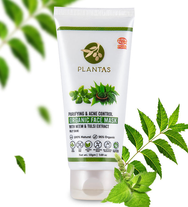 Organic Face Mask - Purifying & Acne Control 50g | Plantas Care
