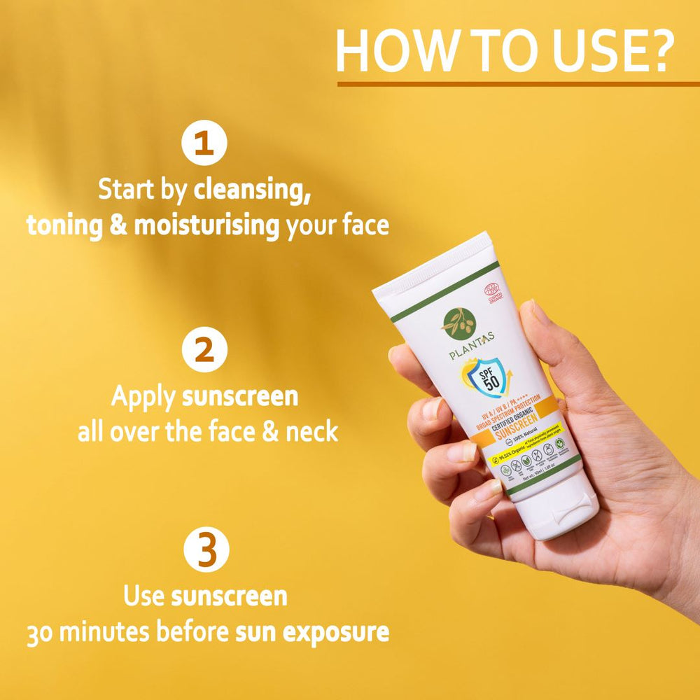 Buy Organic Sunscreen SPF50 | Plantas Care