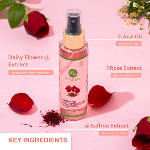 Organic Face Toner - Skin Brightening | Plantas Care